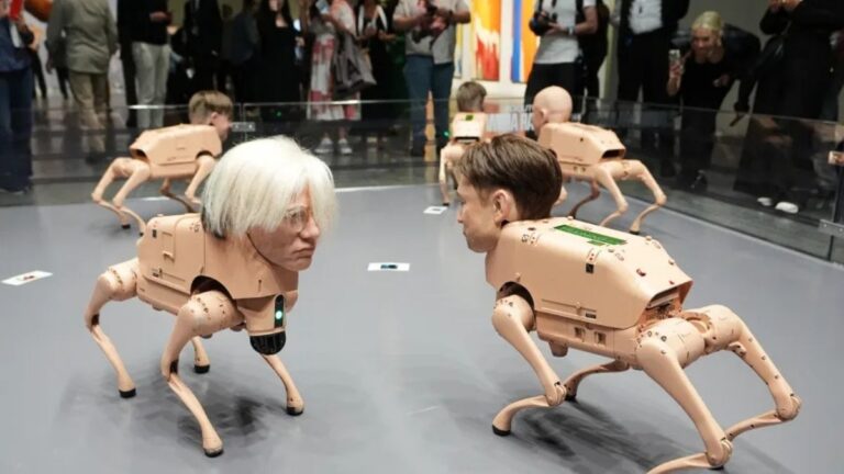 Beeple’s Robot Dogs at Art Basel: Musk, Bezos & Warhol Unleashed-The ...